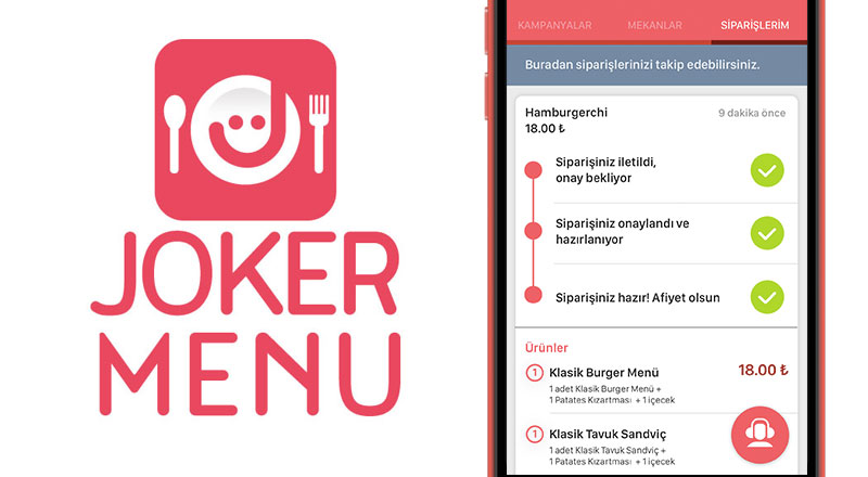Sıra Beklemeden Yemek Yemek İçin Yeni Bir Uygulama: JokerMenu